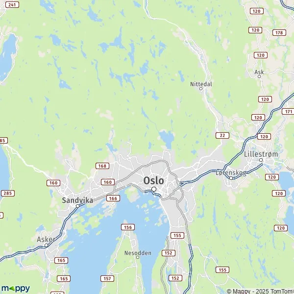 Plattegrond Oslo : kaart van Oslo (0010) en praktische info