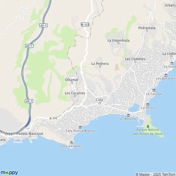 Plattegrond Calp : kaart van Calp (03599) en praktische info