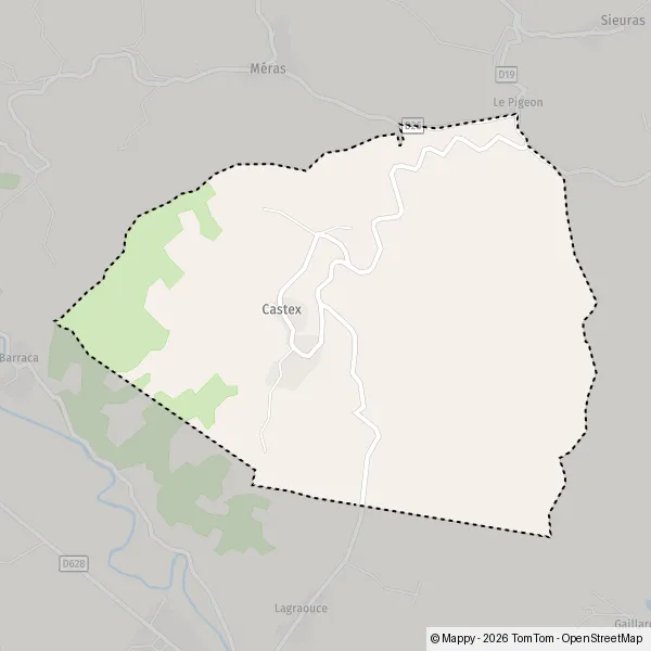 Plattegrond Castex : kaart van Castex (09350) en praktische info