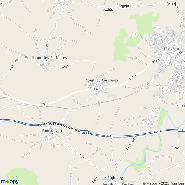 Plattegrond Conilhac-Corbières : kaart van Conilhac-Corbières (11200 ...