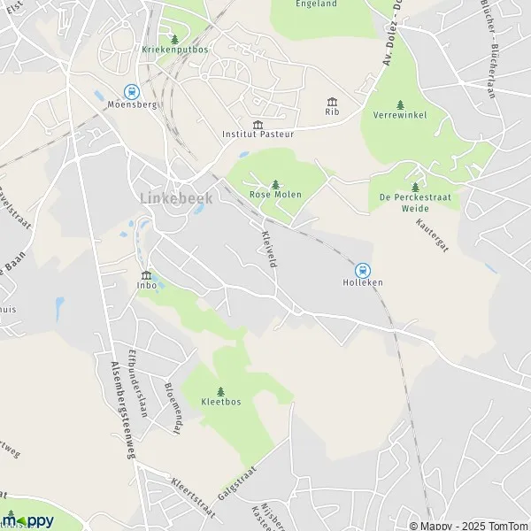 Plattegrond Linkebeek : kaart van Linkebeek (1180) en praktische info