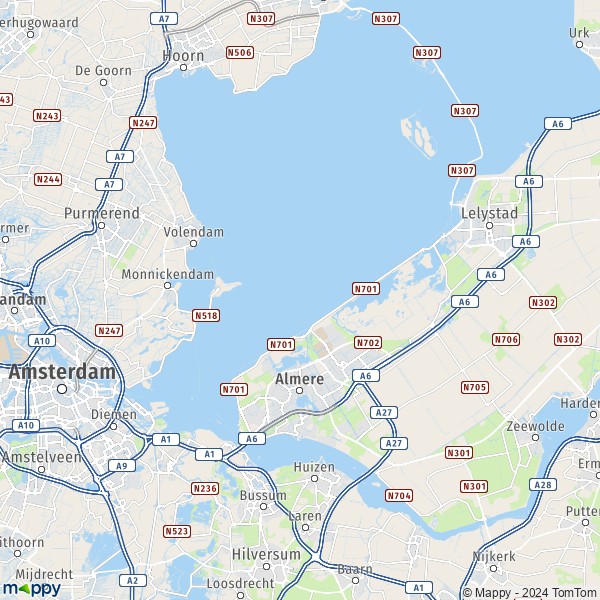 Plattegrond Almere : kaart van Almere (1309) en praktische info
