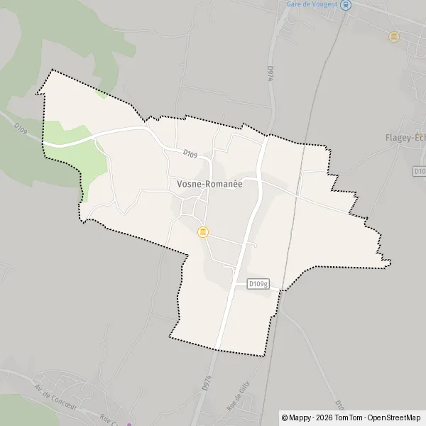 Plattegrond Vosne-Romanée : kaart van Vosne-Romanée (21700) en ...