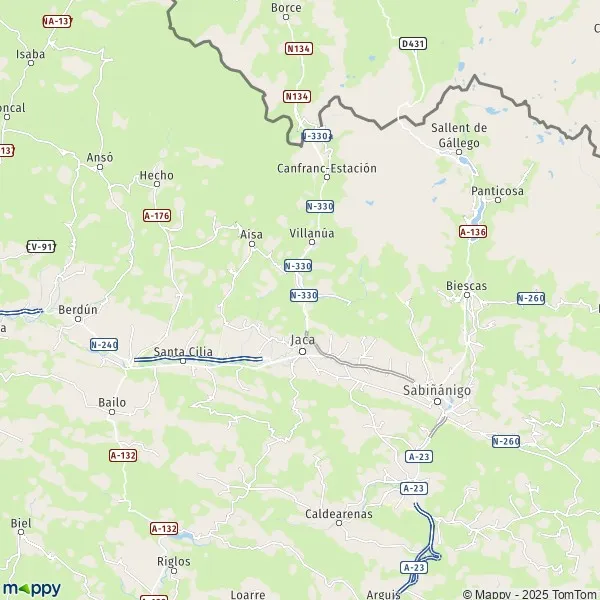 Plattegrond Jaca : kaart van Jaca (22620) en praktische info