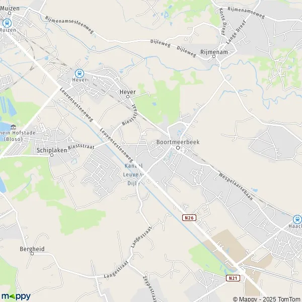 Plattegrond Boortmeerbeek : kaart van Boortmeerbeek (2820) en ...