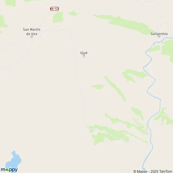 Plattegrond Ujué : kaart van Ujué (31496) en praktische info