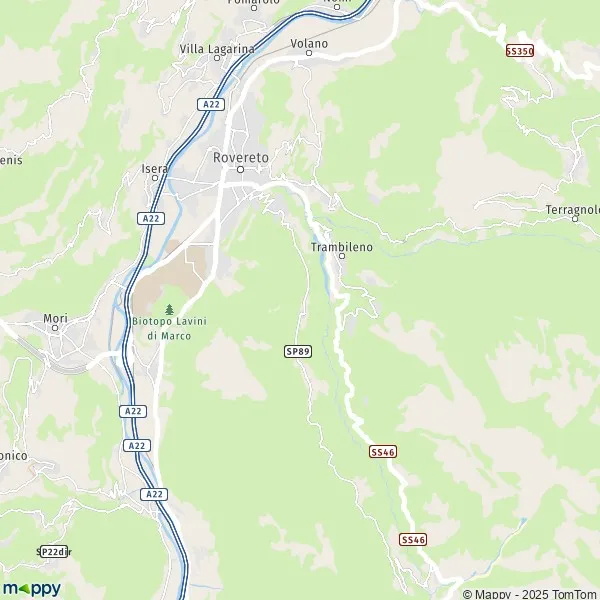 Plattegrond Rovereto : kaart van Rovereto (38068) en praktische info