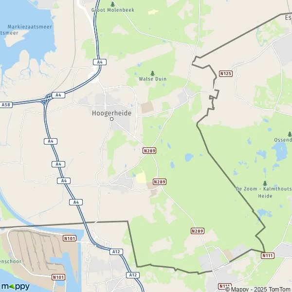 Plattegrond Woensdrecht : kaart van Woensdrecht (4631) en praktische info
