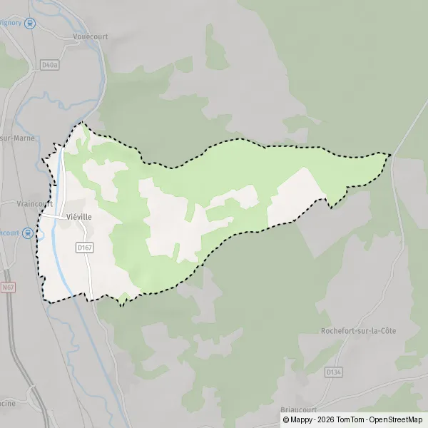 Plattegrond Viéville : kaart van Viéville (52310) en praktische info