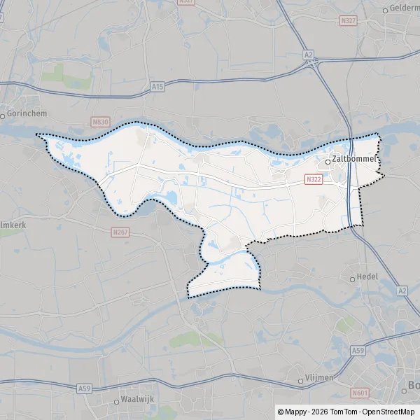 Plattegrond Zaltbommel : kaart van Zaltbommel (5301) en praktische info