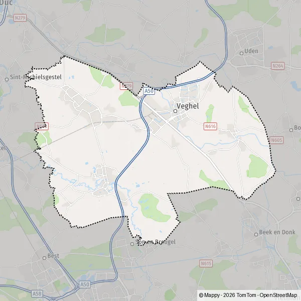 Plattegrond Meierijstad : kaart van Meierijstad (5461) en praktische info