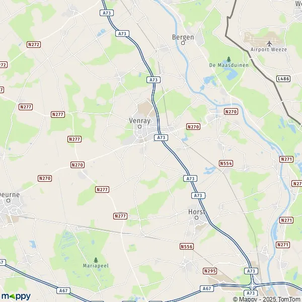 Plattegrond Venray : kaart van Venray (5801) en praktische info