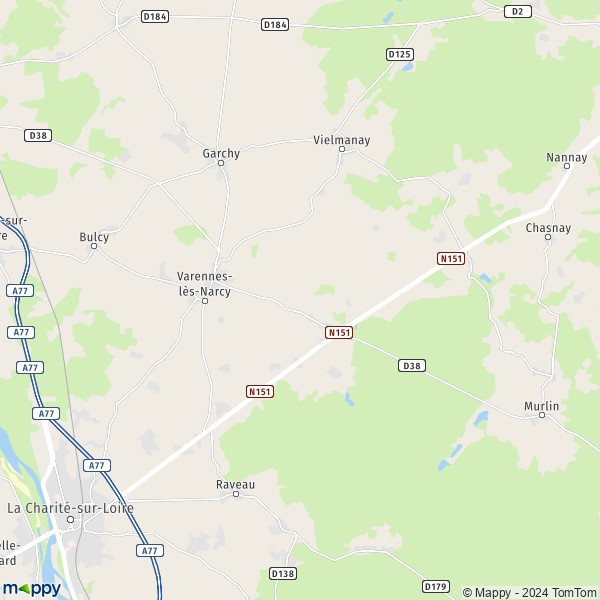 Plattegrond Narcy : kaart van Narcy (58400) en praktische info