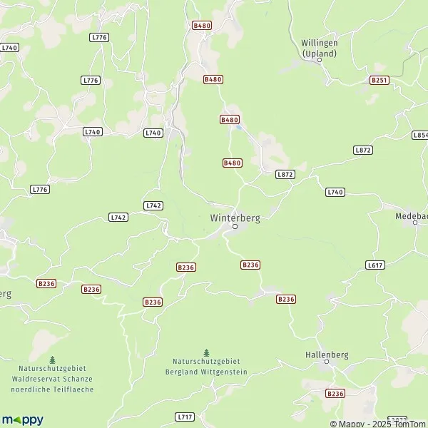 Plattegrond Winterberg : kaart van Winterberg (59955) en praktische info