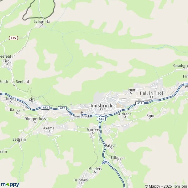 Plattegrond Innsbruck : kaart van Innsbruck (6020) en praktische info
