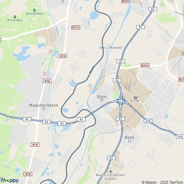 Plattegrond Stein : kaart van Stein (6129) en praktische info
