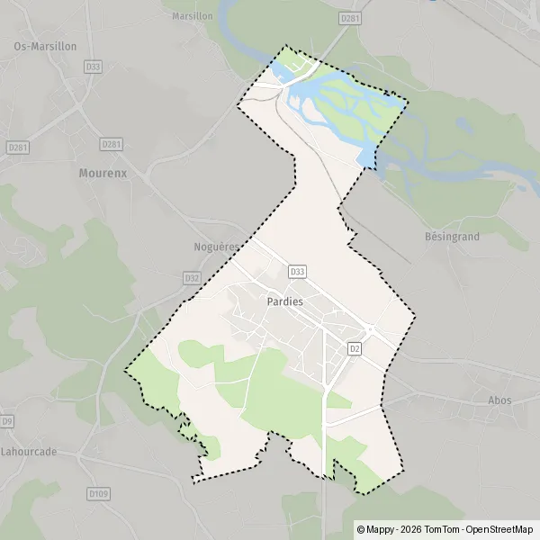 Plattegrond Pardies : kaart van Pardies (64150) en praktische info
