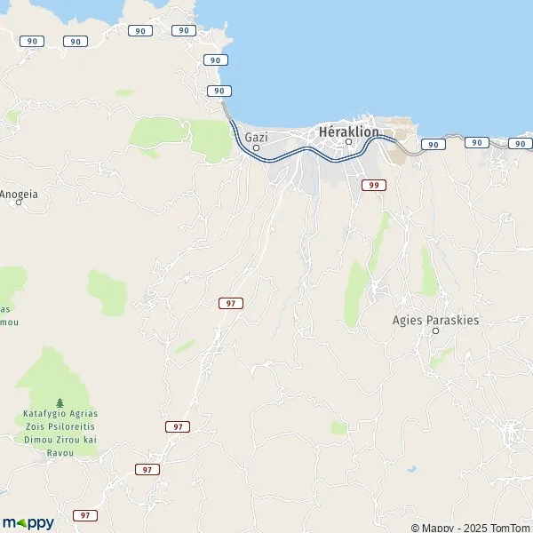 Plattegrond Irakleio : kaart van Irakleio (700 03) en praktische info