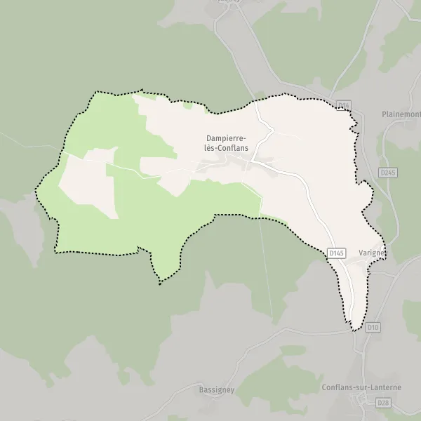 Plattegrond Dampierre-lès-Conflans : kaart van Dampierre-lès-Conflans ...