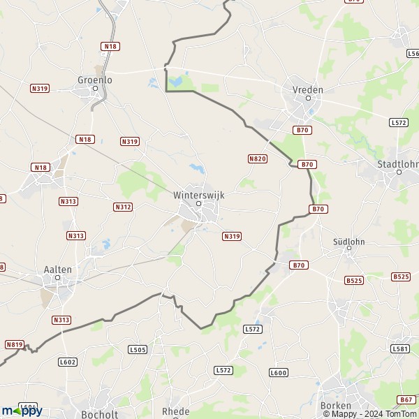 Plattegrond Winterswijk : kaart van Winterswijk (7101) en praktische info