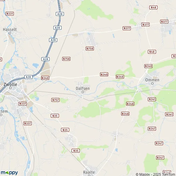 Plattegrond Dalfsen : kaart van Dalfsen (7711) en praktische info