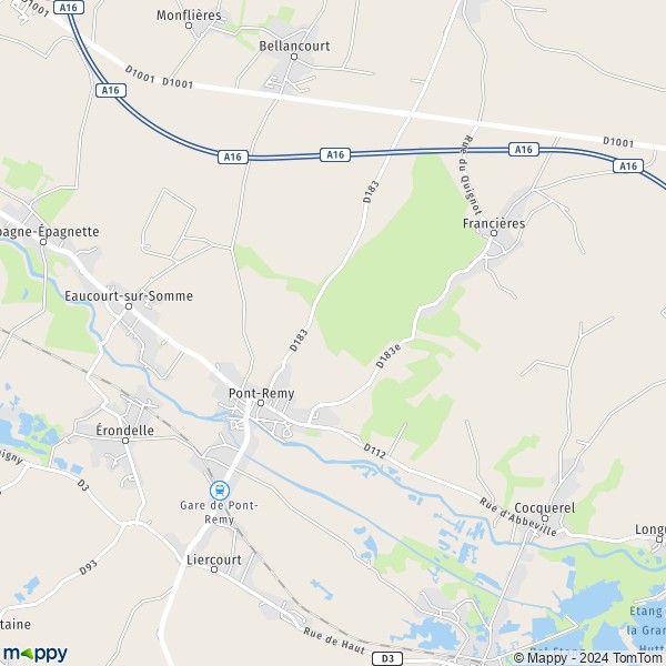 Plattegrond Pont-Remy : kaart van Pont-Remy (80580) en praktische info