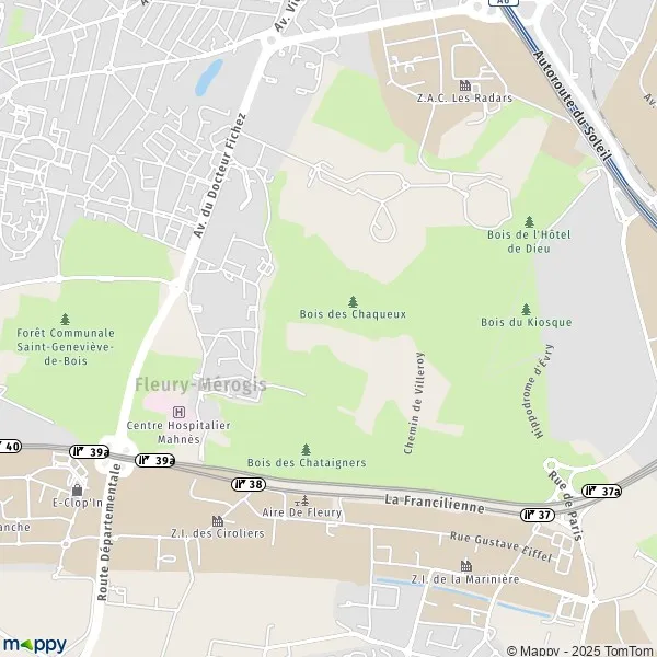 Plattegrond Fleury-Mérogis : kaart van Fleury-Mérogis (91700) en ...