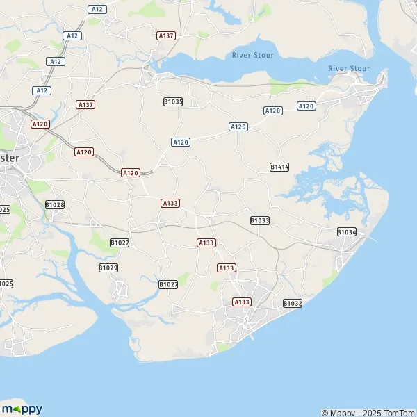 Plattegrond Tendring : kaart van Tendring (CO16 0) en praktische info