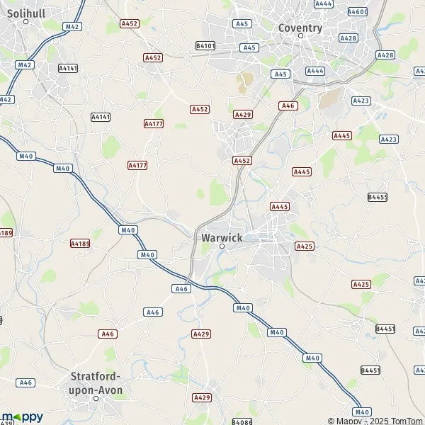 Plattegrond Warwick : kaart van Warwick (CV31 2) en praktische info