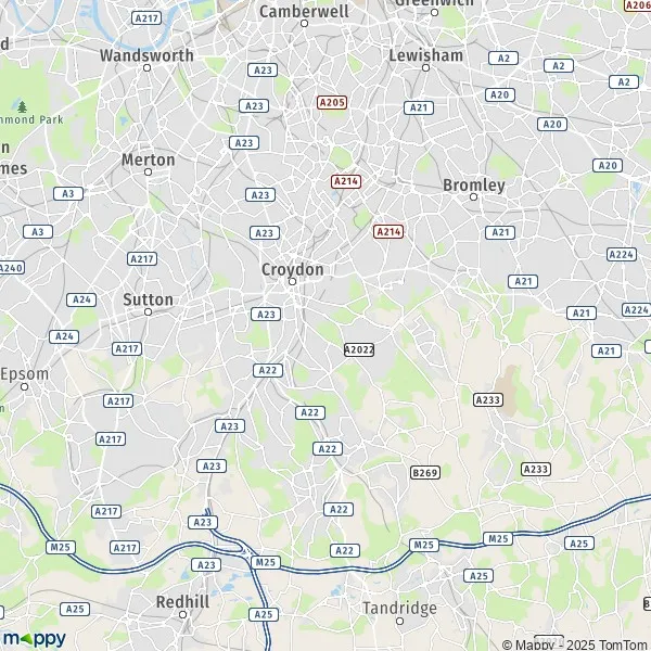 Plattegrond Croydon : kaart van Croydon (BR3 4) en praktische info