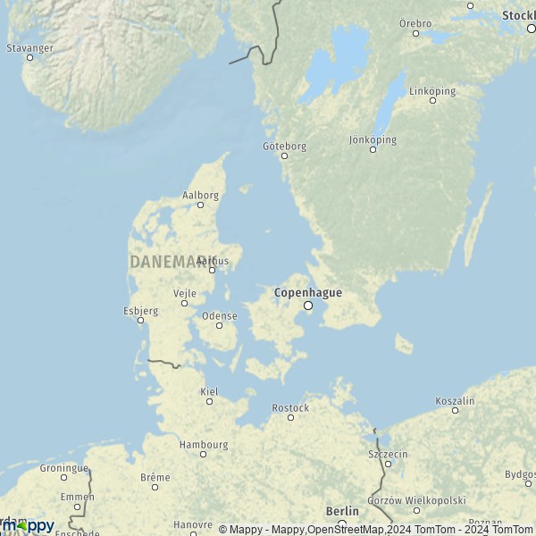 Plattegrond Denemarken: kaart van Denemarken en praktische info - Mappy
