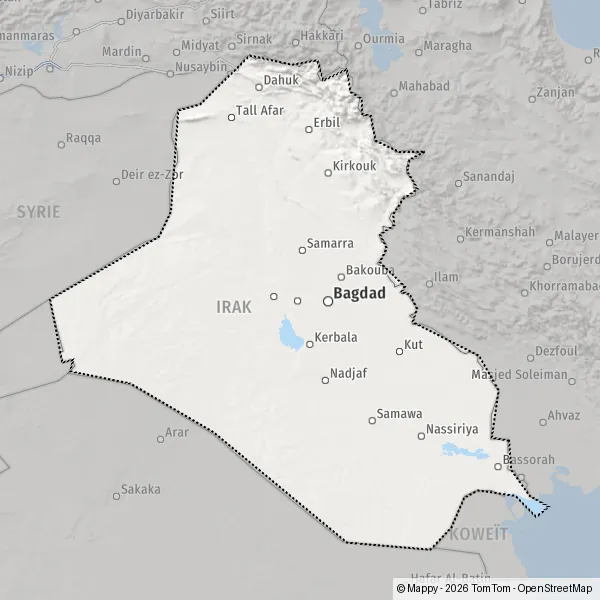Plattegrond Irak: kaart van Irak en praktische info - Mappy