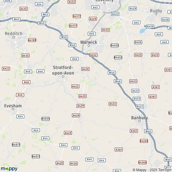 Plattegrond Stratford-upon-Avon : kaart van Stratford-upon-Avon (CV37 0 ...