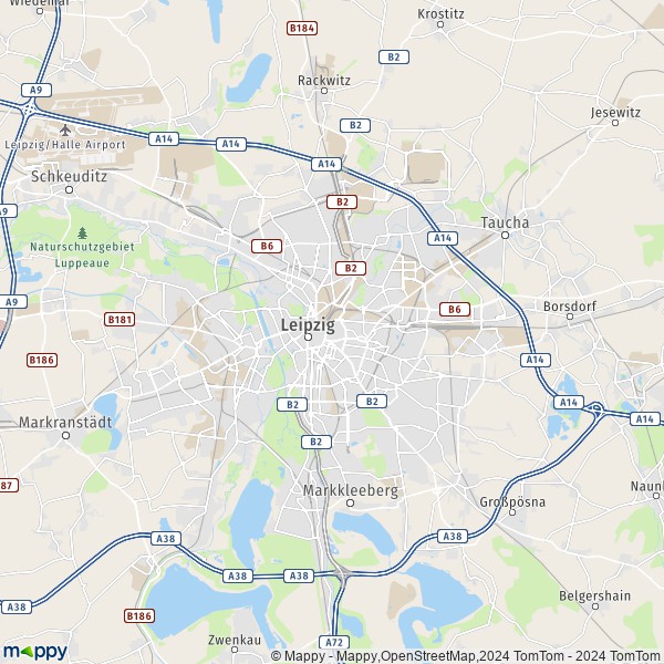 Plattegrond Leipzig: kaart van Leipzig en praktische info - Mappy