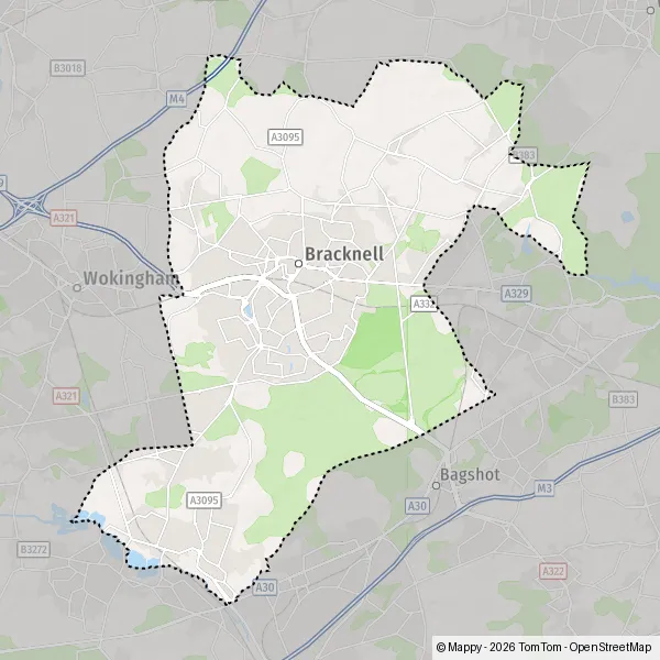 Plattegrond Bracknell Forest: kaart van Bracknell Forest en praktische ...