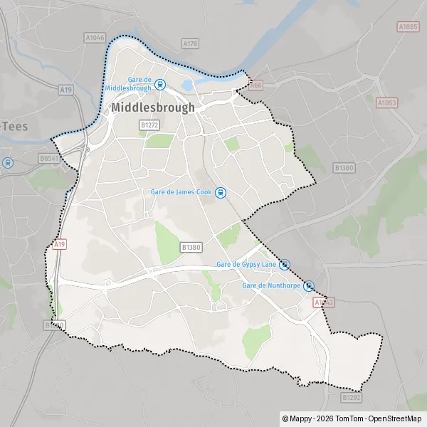 Plattegrond Middlesbrough: kaart van Middlesbrough en praktische info ...