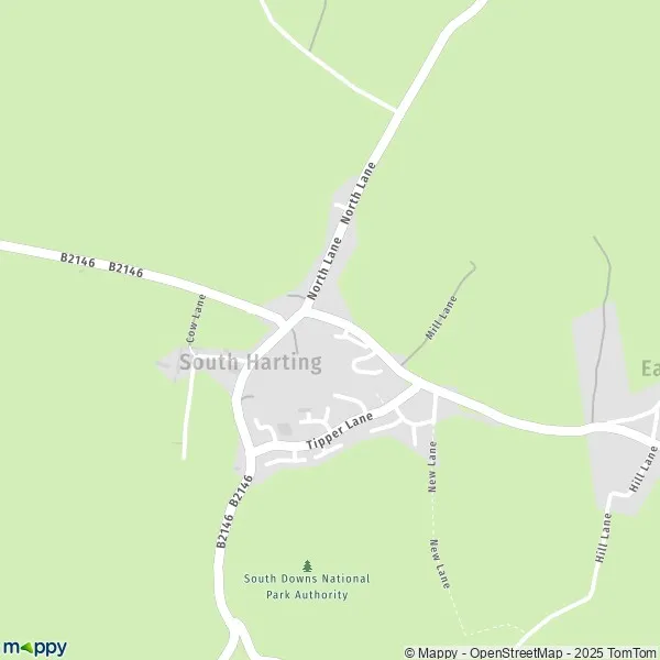 Plattegrond South Harting : kaart van South Harting (GU31 5) en ...