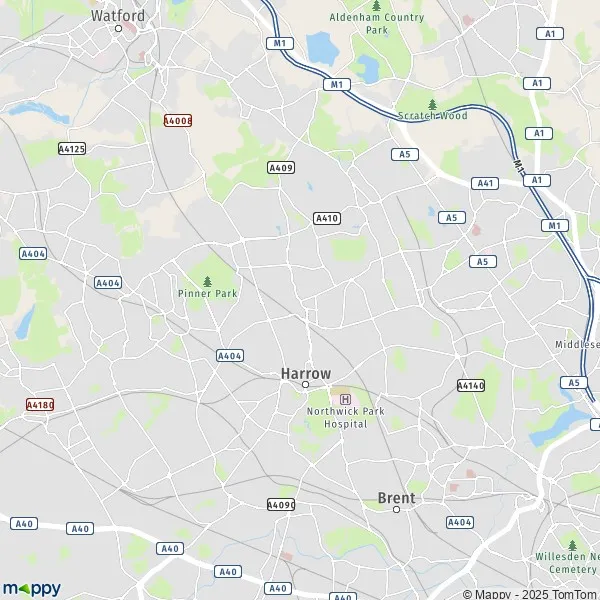 Plattegrond Harrow : kaart van Harrow (HA1 1) en praktische info