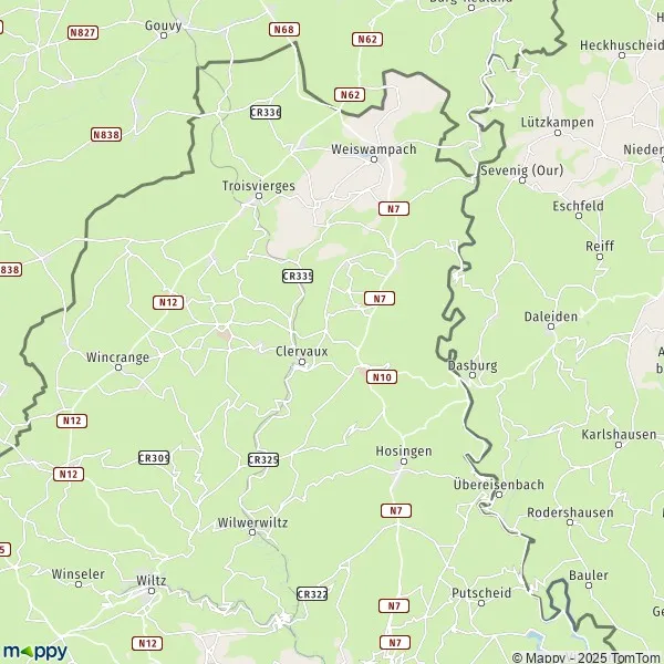 Plattegrond Clervaux : kaart van Clervaux (L) en praktische info