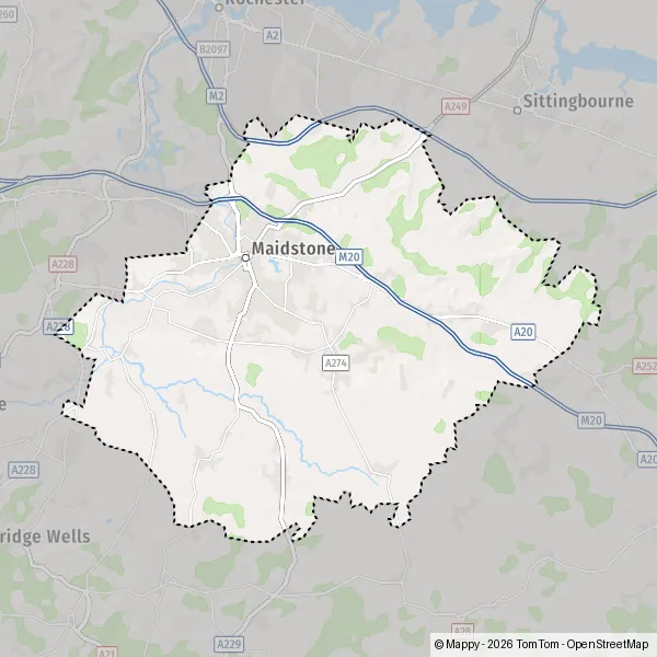Plattegrond Maidstone : kaart van Maidstone (ME14 1) en praktische info