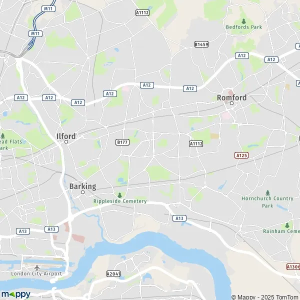 Plattegrond Barking and Dagenham : kaart van Barking and Dagenham (RM9 ...