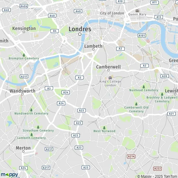 Plattegrond Lambeth : kaart van Lambeth (SE1 7) en praktische info